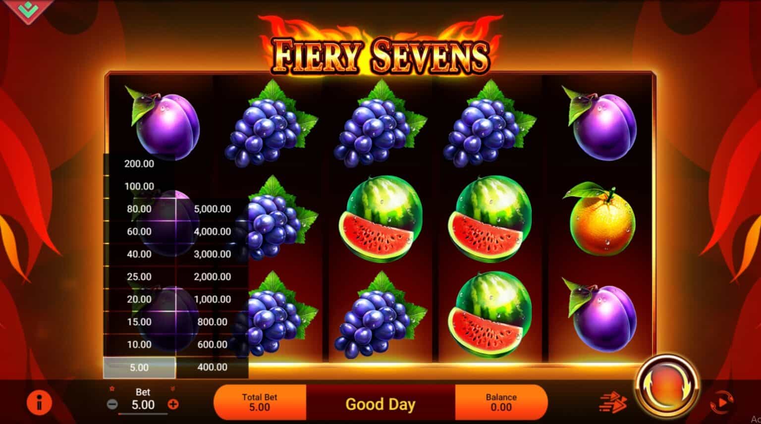 Fiery Sevens เกมสล็อตจาก Spadegaming เล่นสล็อต PG Slot ที่นี่