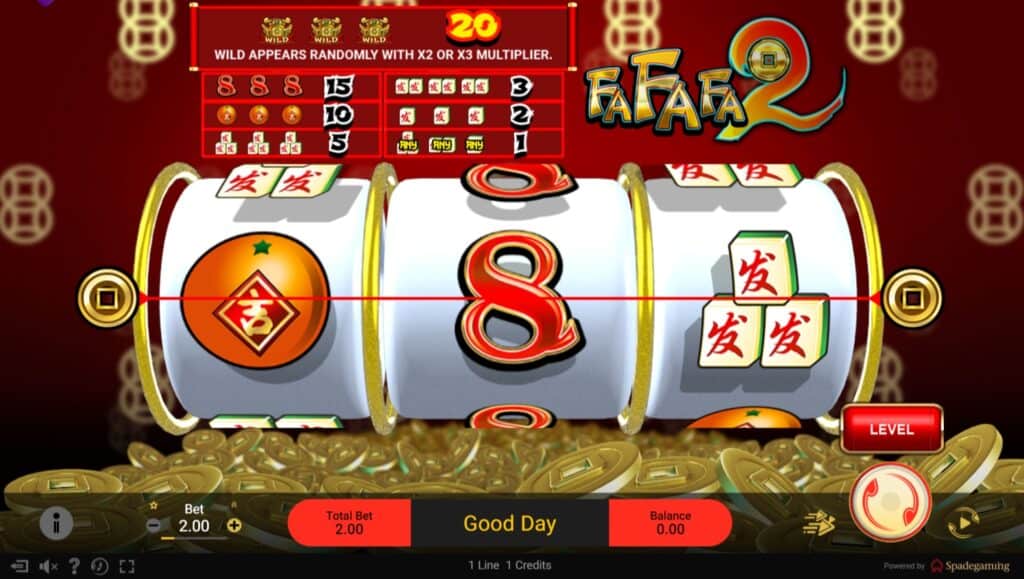 Fafafa 2 เกมสล็อตจาก Spadegaming เล่นสล็อต PG Slot ที่นี่