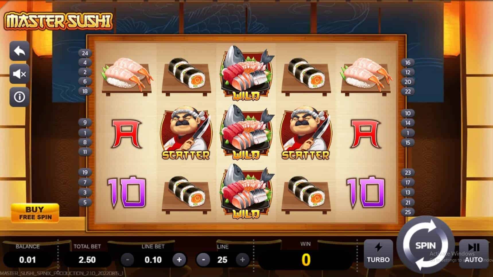 Master Sushi เกมสล็อตแตกง่ายค่าย SPINIX - PG SLOT