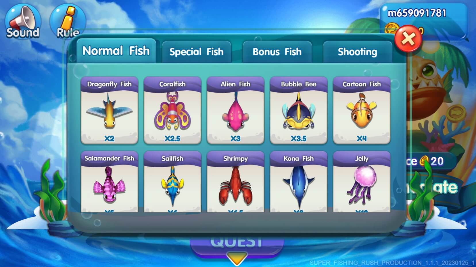 Super Fishing Rush เกมสล็อตแตกง่ายค่าย SPINIX - PG SLOT