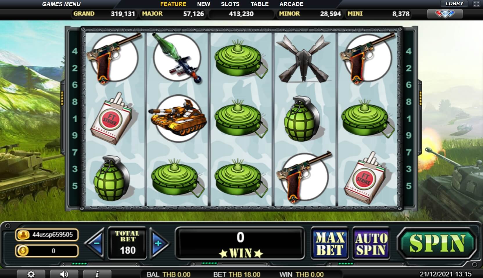 Tank Attack เกมสล็อตแตกง่ายค่าย LIVE22 - PG SLOT